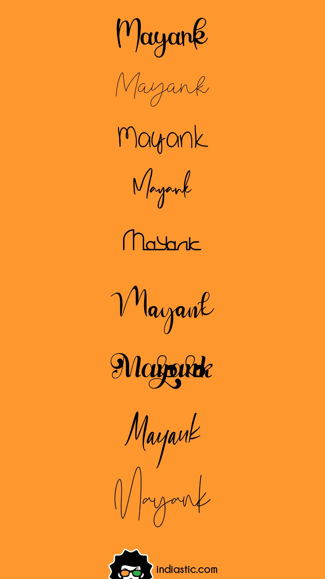 Mayank Name Image
