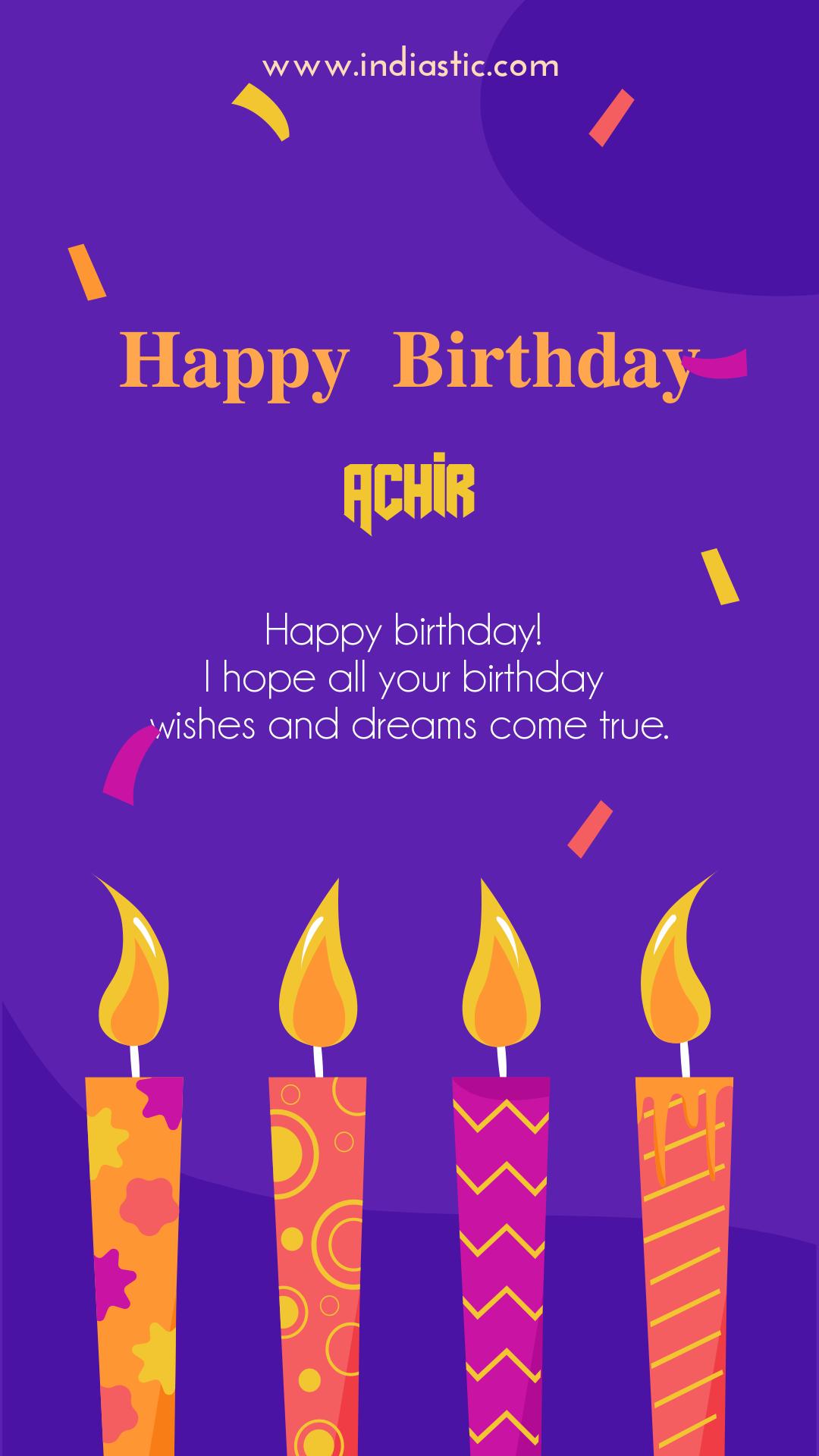 Achir Create Happy Birthday Image
