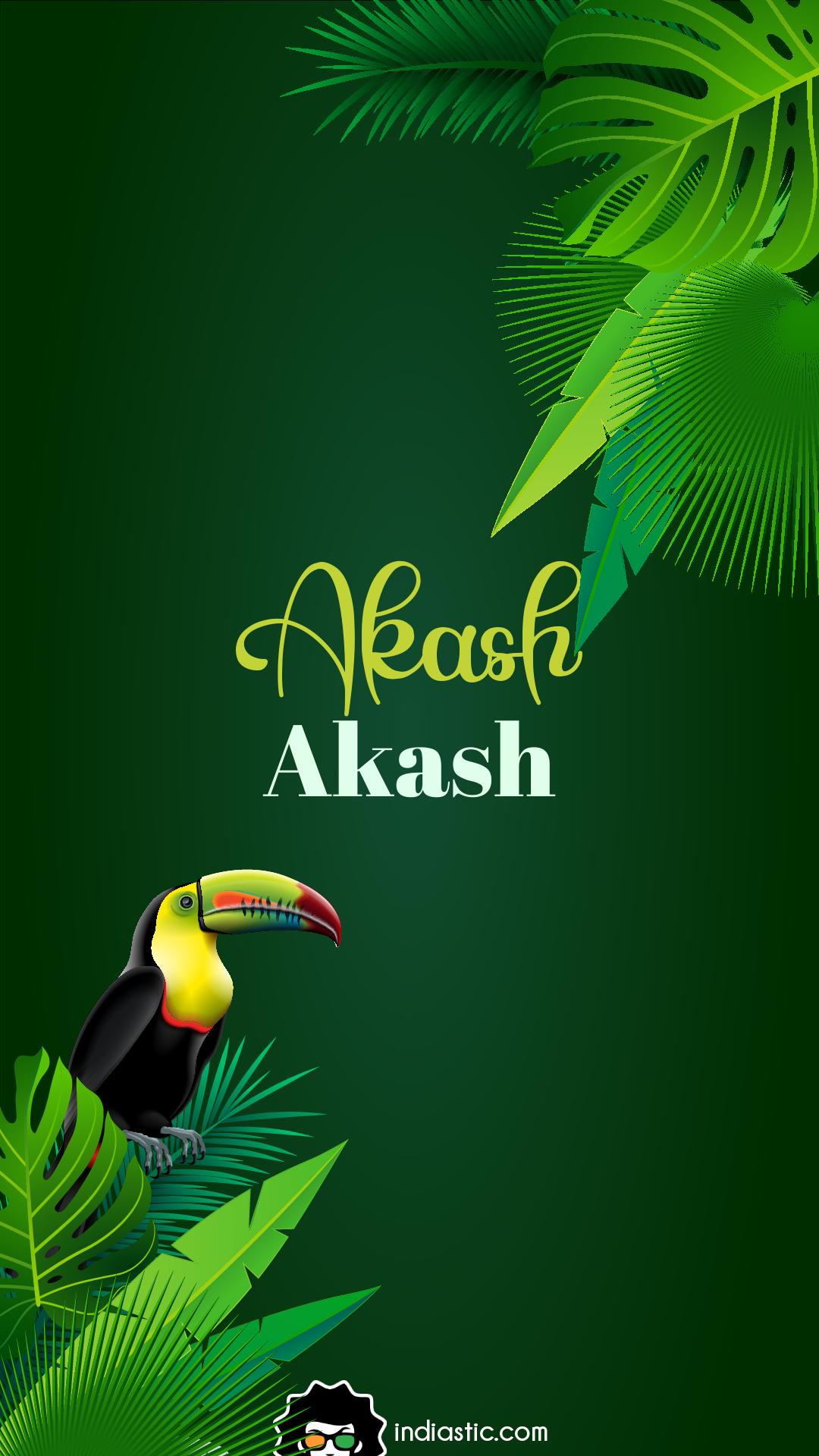 Akash Name Logo Wallpaper