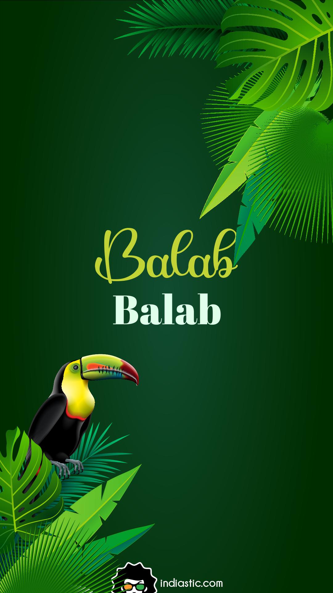 Jungle theme story image with Balab name