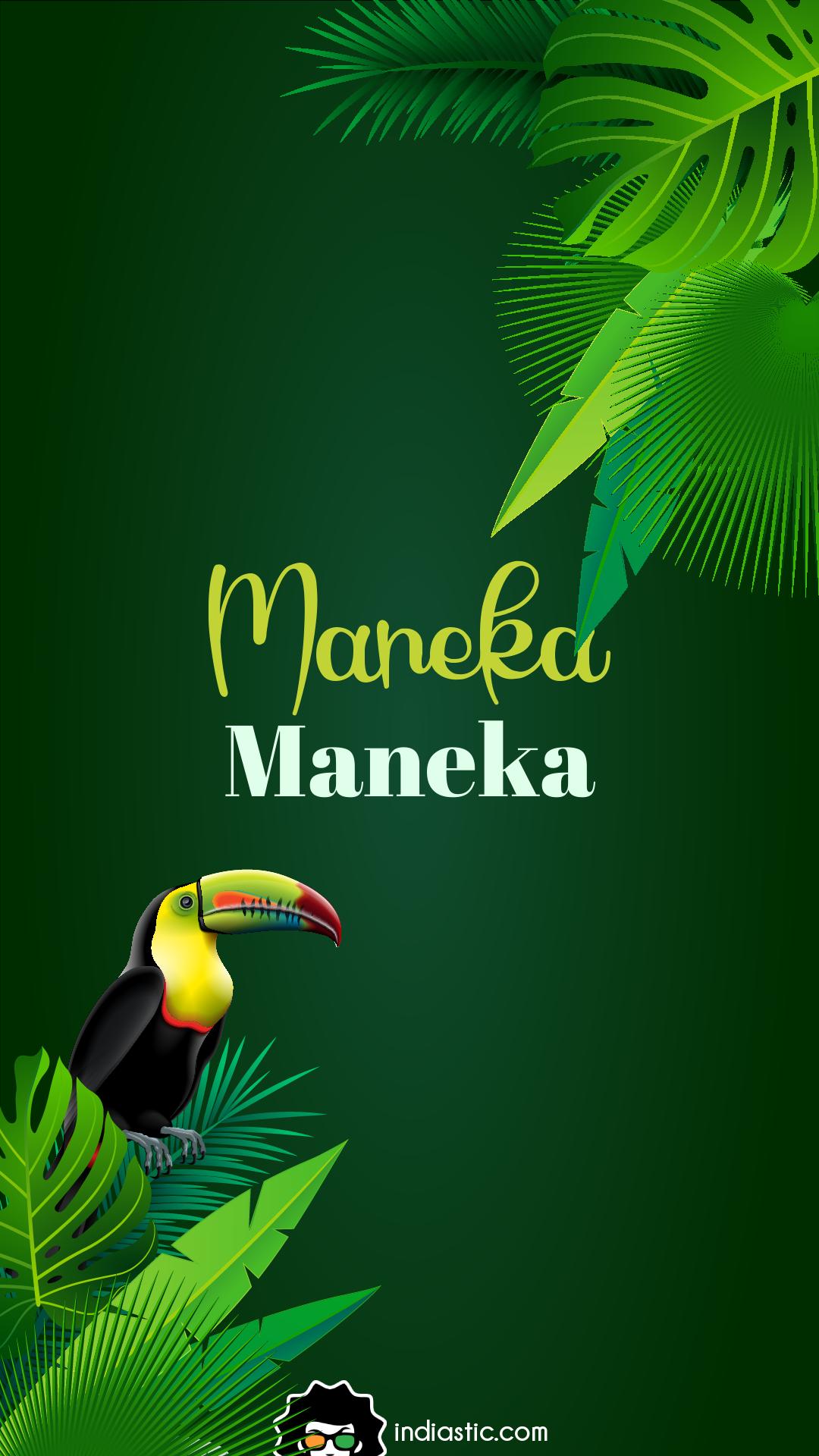 Jungle theme story image with Maneka name
