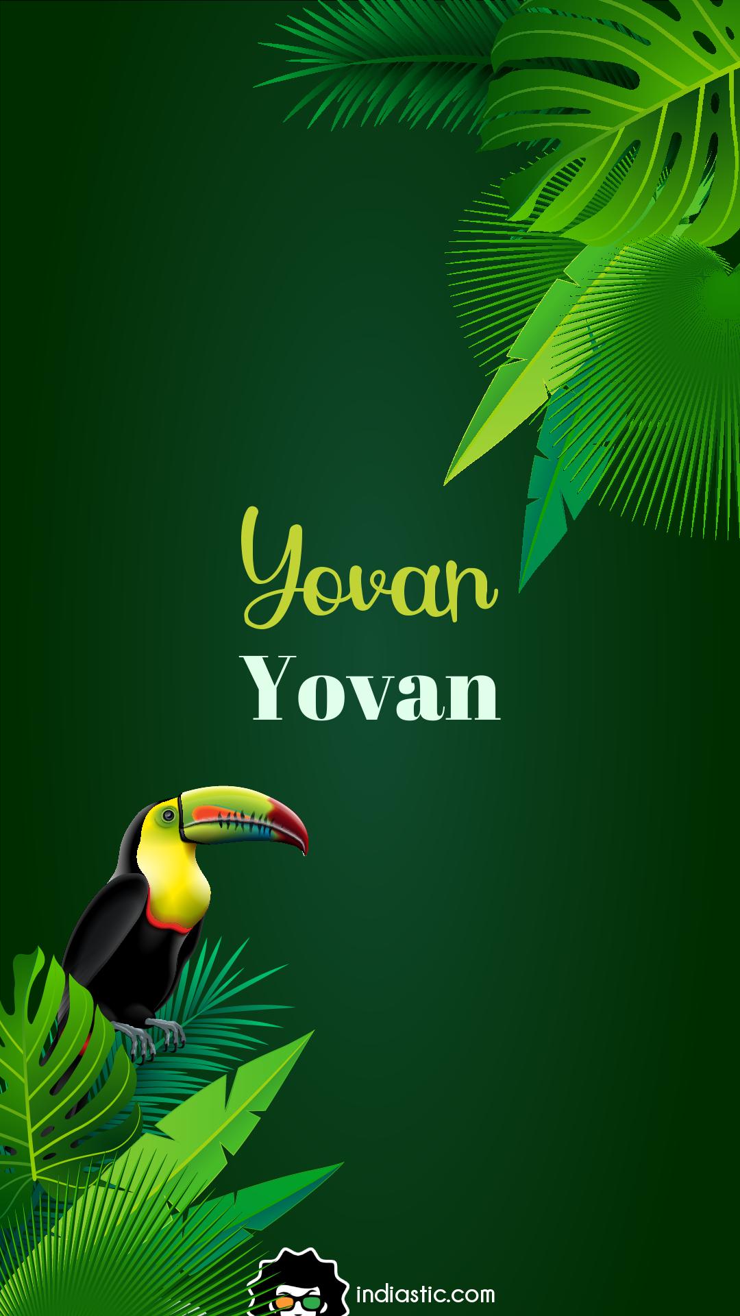 Jungle theme story image with Yovan name