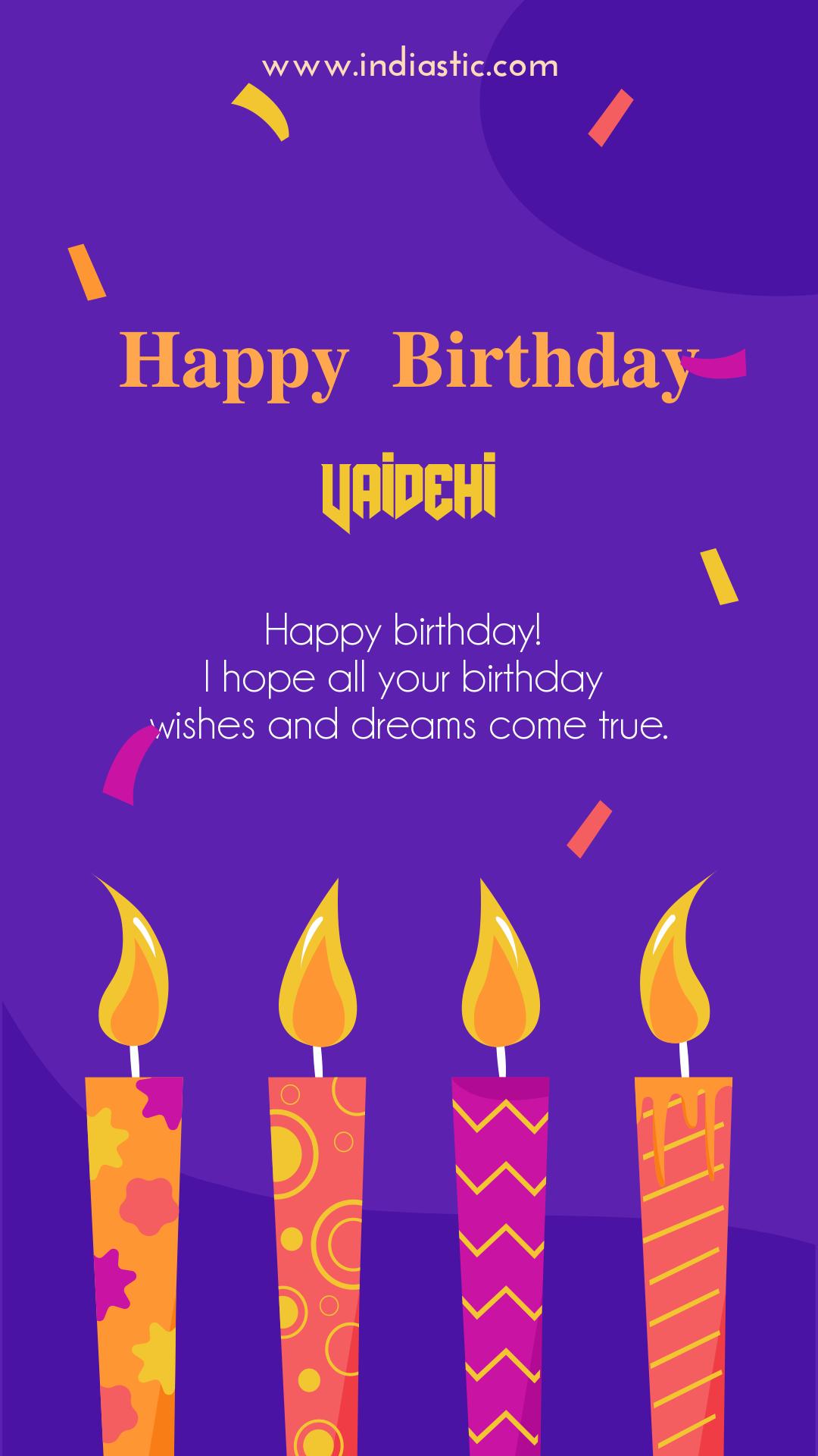 Vaidehi Create Happy Birthday Image